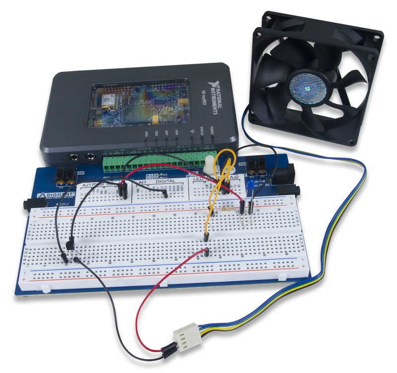 Fan Speed Control Using a Thermistor, LabVIEW, and myRIO – Digilent Blog