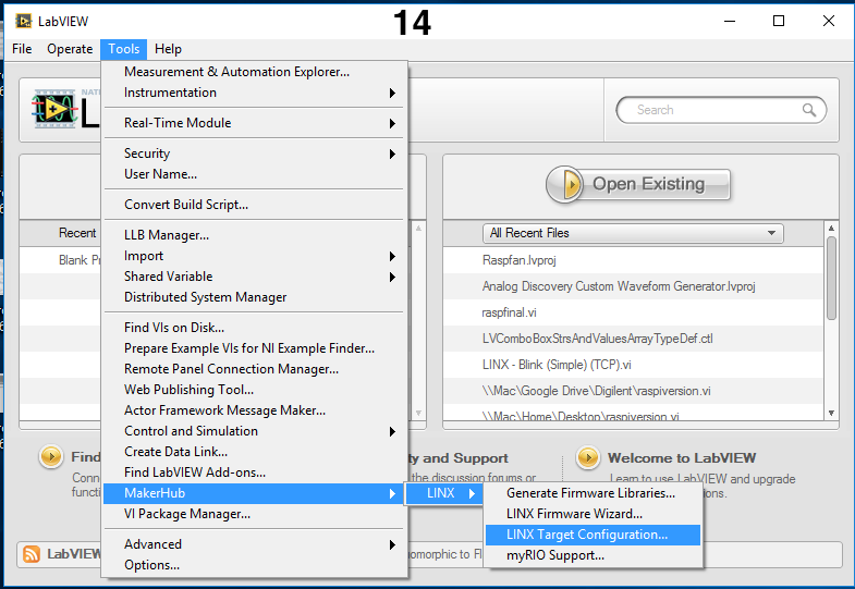 Setting up a Raspberry Pi to control a WF32 with LabVIEW – Digilent Blog
