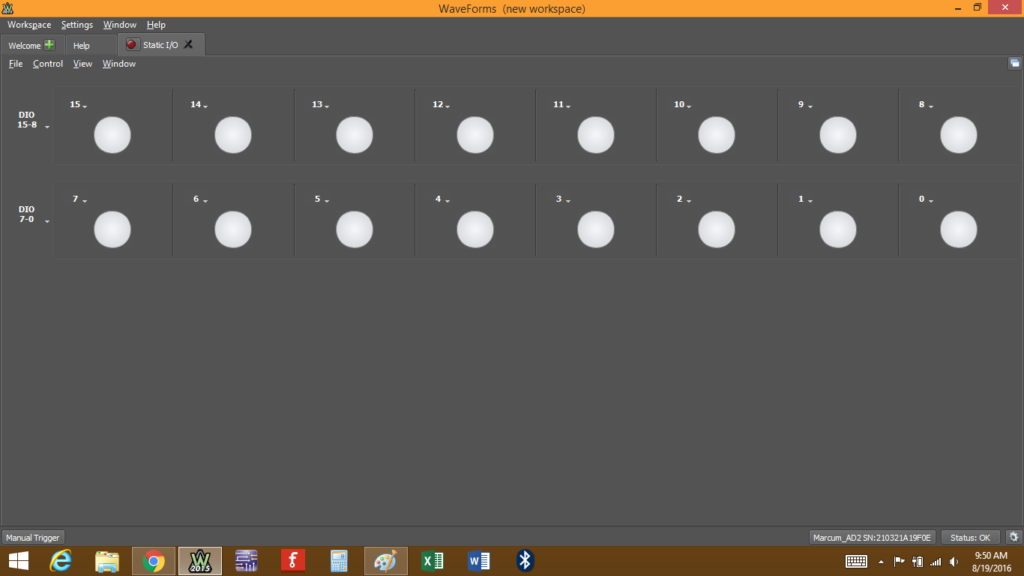 WaveForms Tools with the AD2 and EEBoard: Static I/O – Digilent Blog