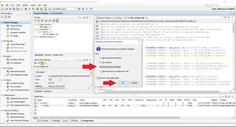 Creating and Programming our First FPGA Project Part 4 – Digilent Blog