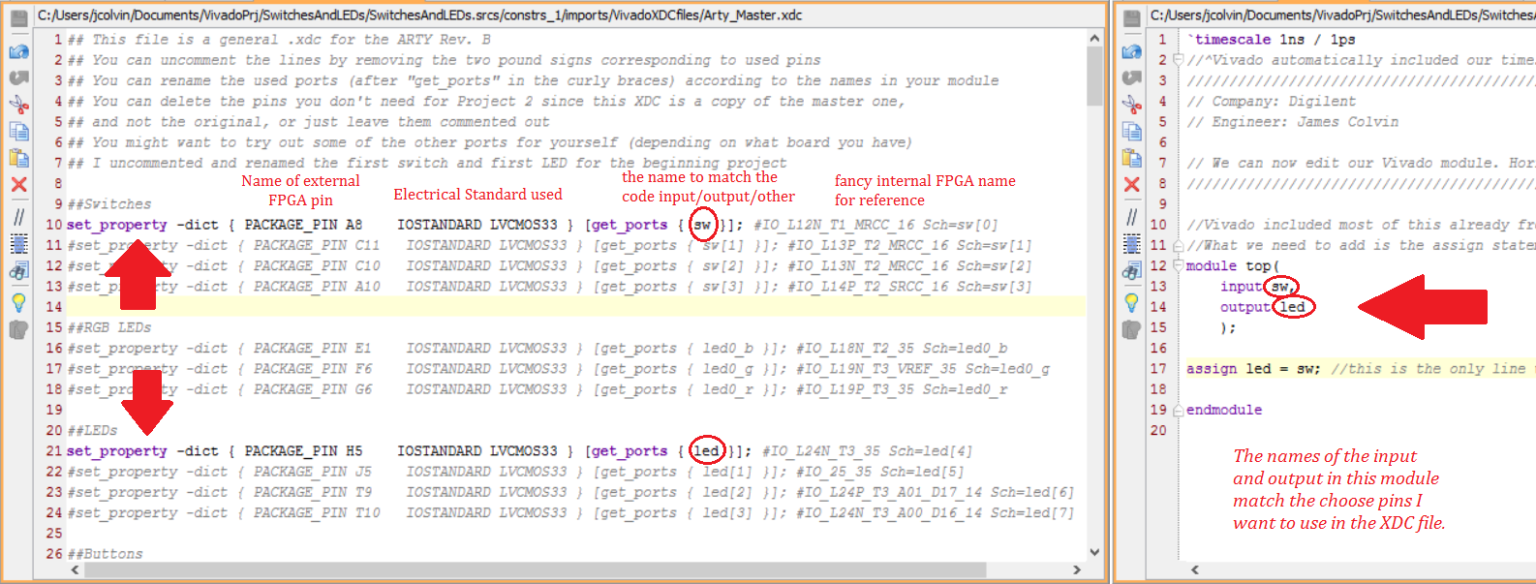 Creating And Programming Our First Fpga Project Part 3 Modifying Digilent Blog