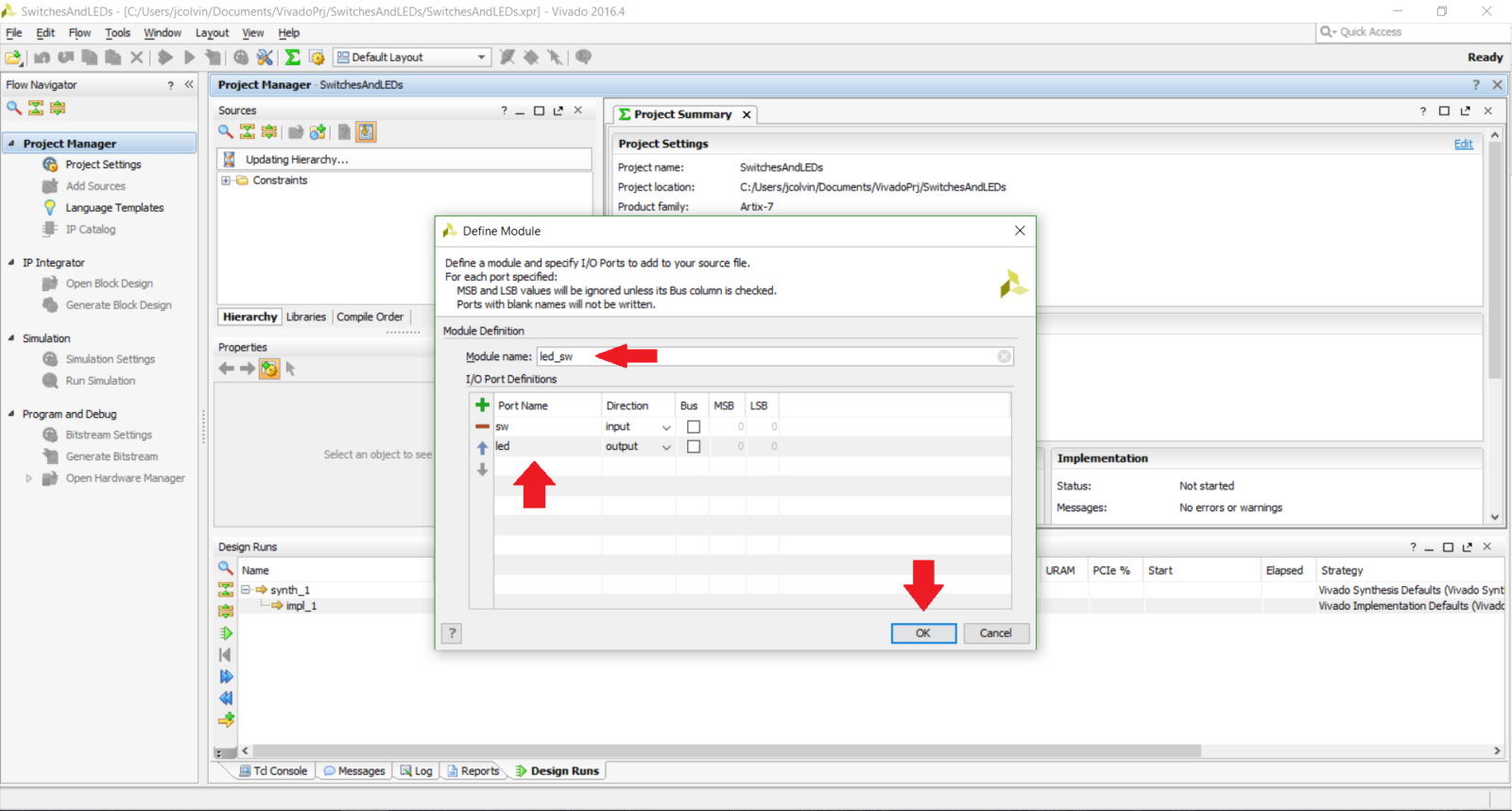 Creating And Programming Our First Fpga Project Part 3 Modifying Digilent Blog