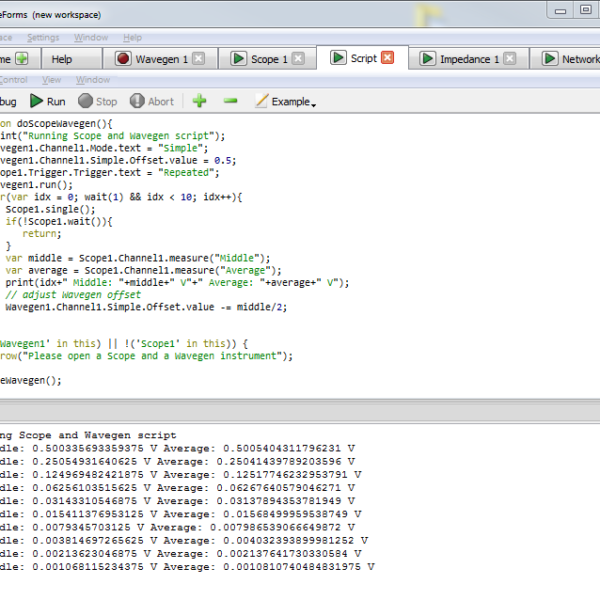 Where Can I Script In Waveforms Digilent Blog