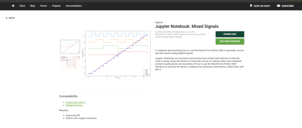 Python Demo with Jupyter Notebooks – Digilent Blog