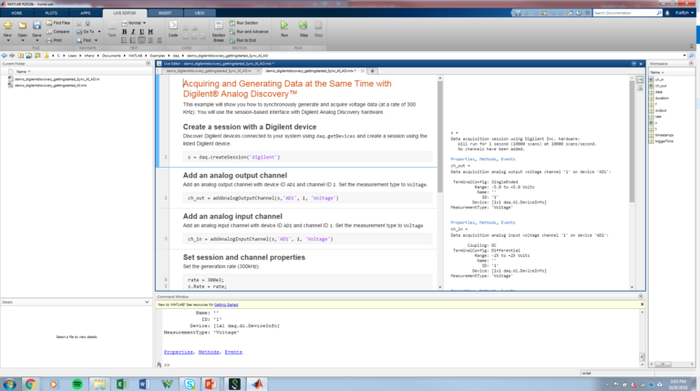 More With Matlab And The Analog Discovery 2 Digilent Blog