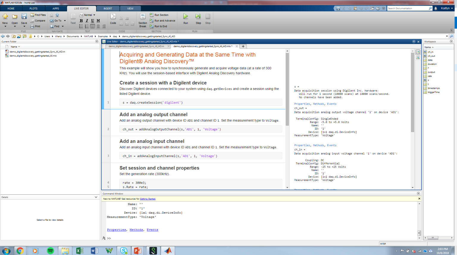 More With Matlab And The Analog Discovery 2 Digilent Blog
