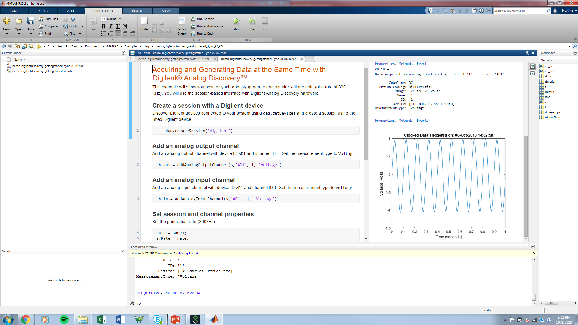More With Matlab And The Analog Discovery 2 Digilent Blog