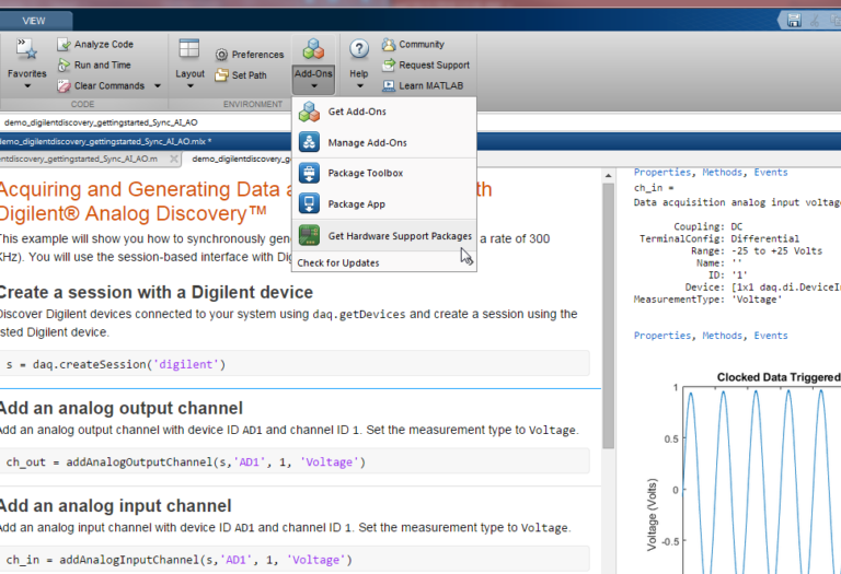 More With Matlab And The Analog Discovery 2 Digilent Blog