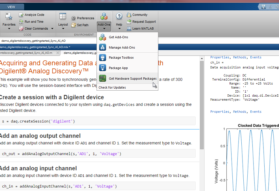 More With MATLAB And The Analog Discovery 2 – Digilent Blog