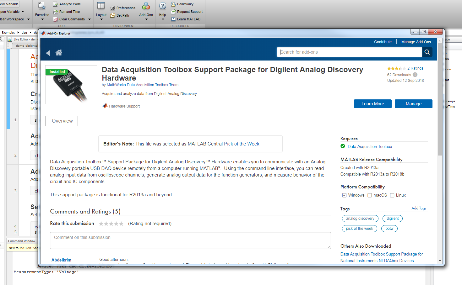 More With Matlab And The Analog Discovery 2 Digilent Blog 