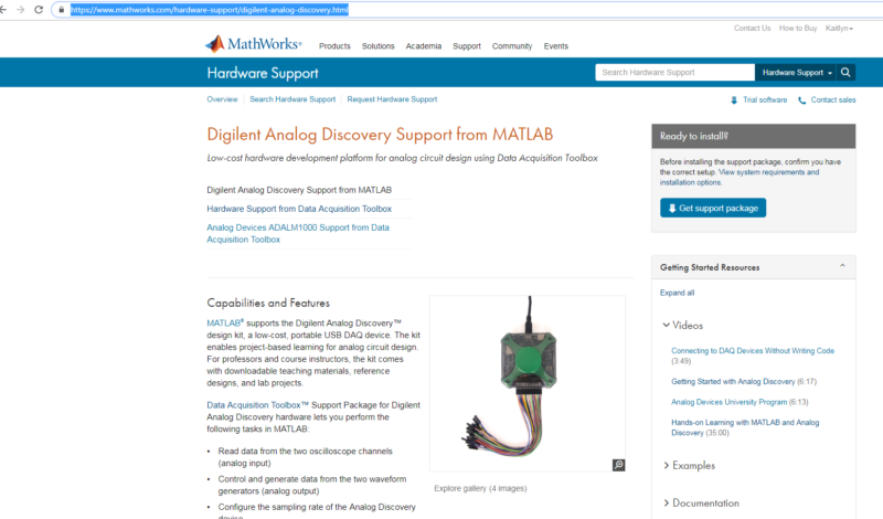 More With Matlab And The Analog Discovery 2 Digilent Blog