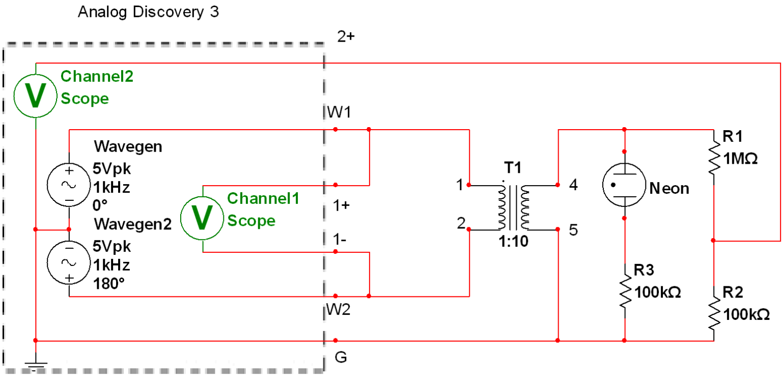 Ignite a Neon Lamp Using the Analog Discovery 3 – Digilent Blog