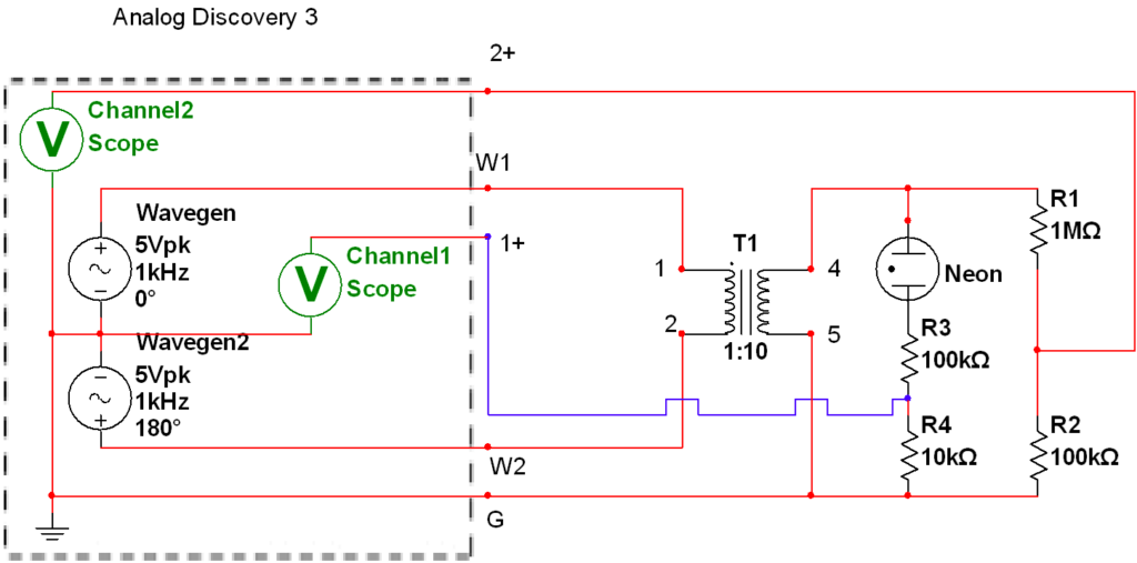 Ignite a Neon Lamp Using the Analog Discovery 3 – Digilent Blog